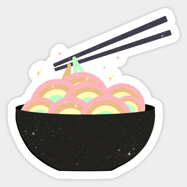 Rainbow Noodles Noodles Sticker Teepublic